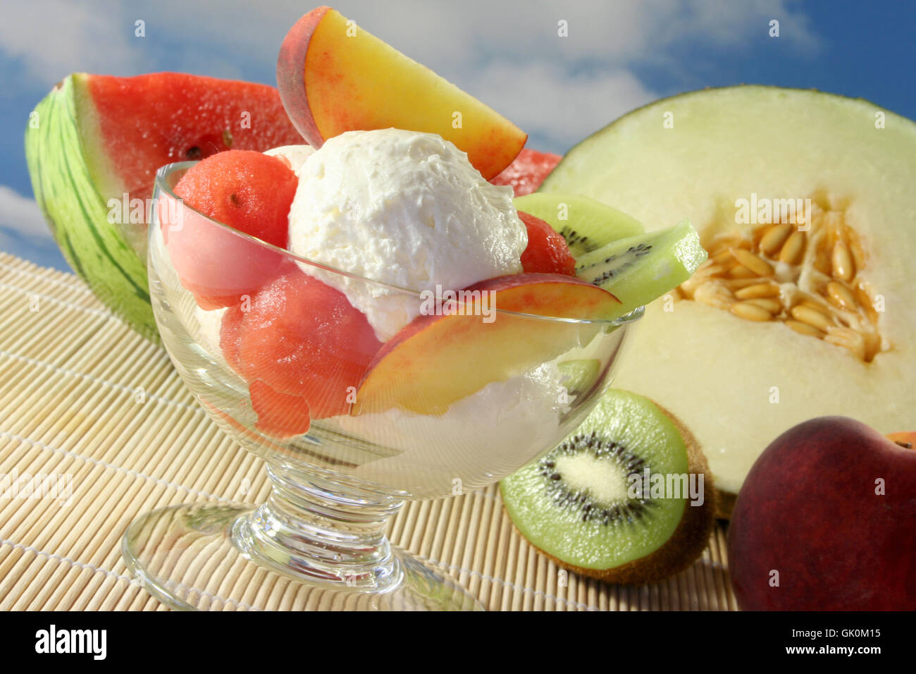fruit melon peach Stock Photo - Alamy
