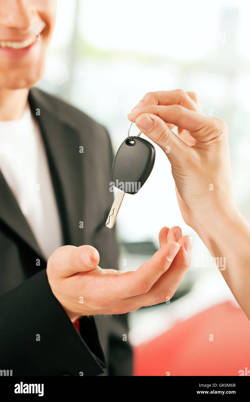 Woman car keys workshop hi-res stock photography and images - Alamy