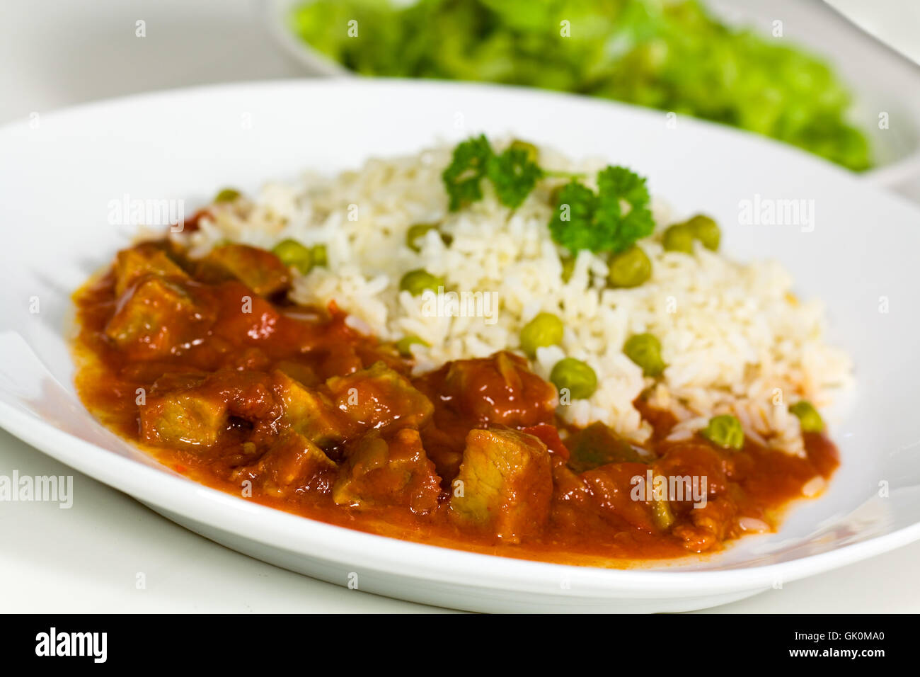 goulash with rice Stock Photo - Alamy