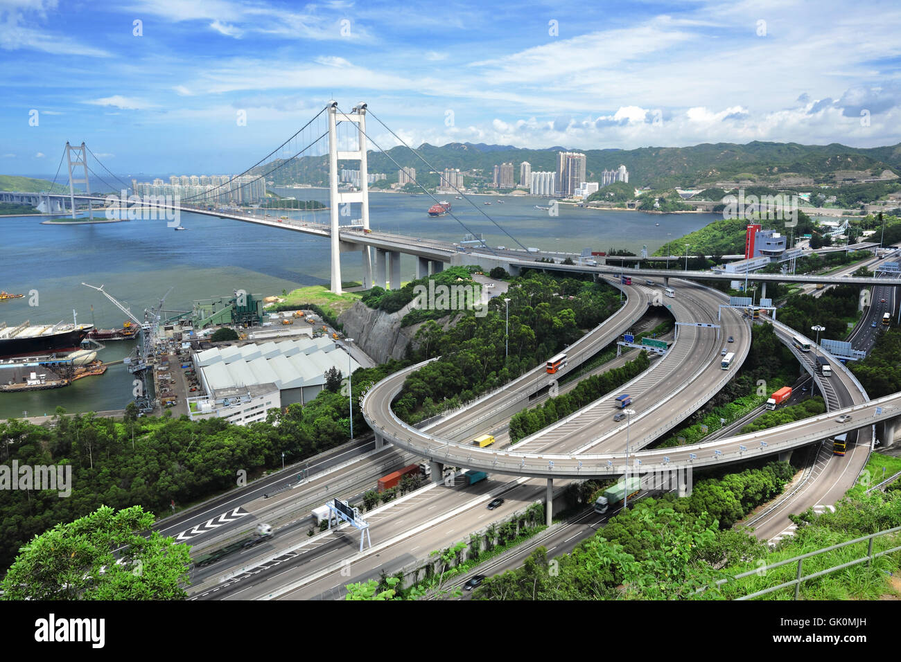 traffic transportation bridge Stock Photo - Alamy