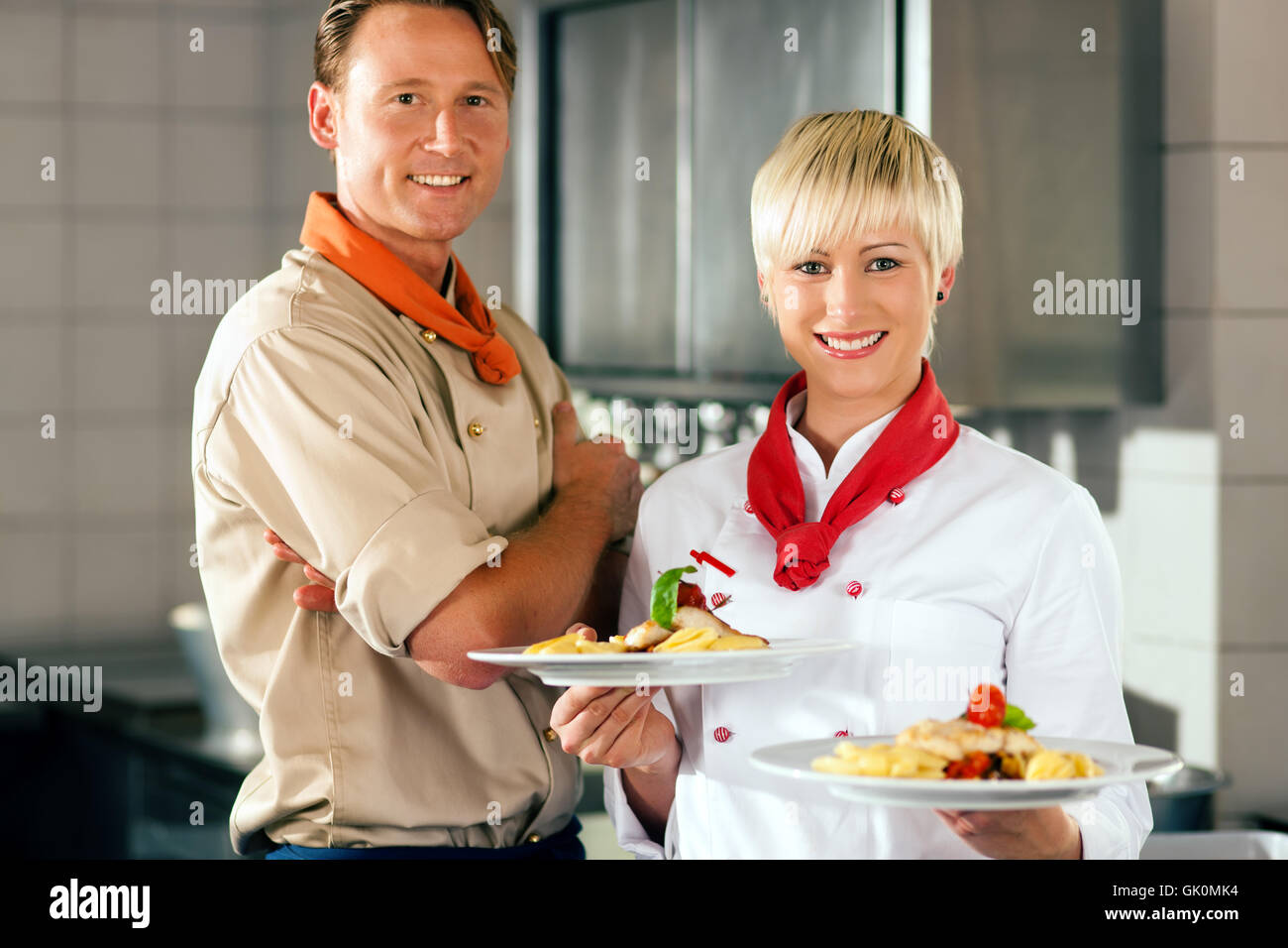 Chefs present hi-res stock photography and images - Alamy