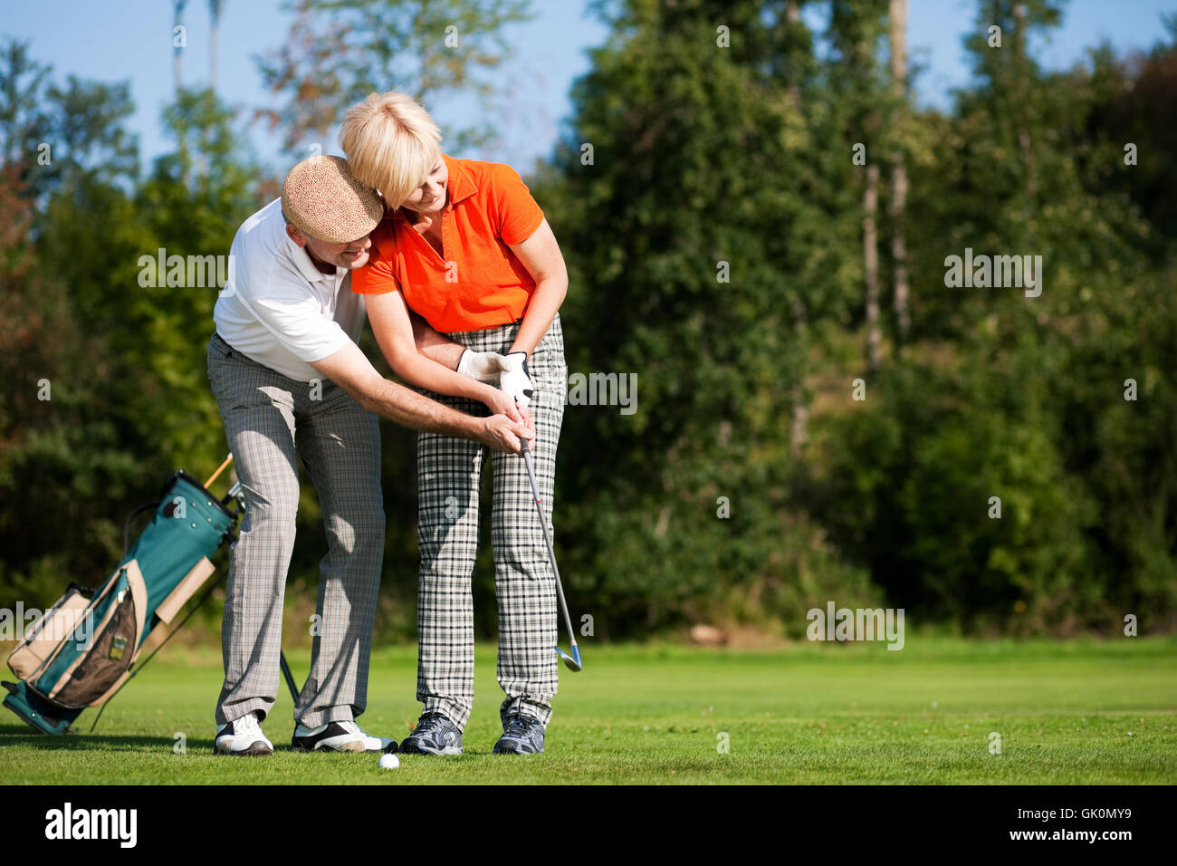 Two golf players training course hi-res stock photography and images ...