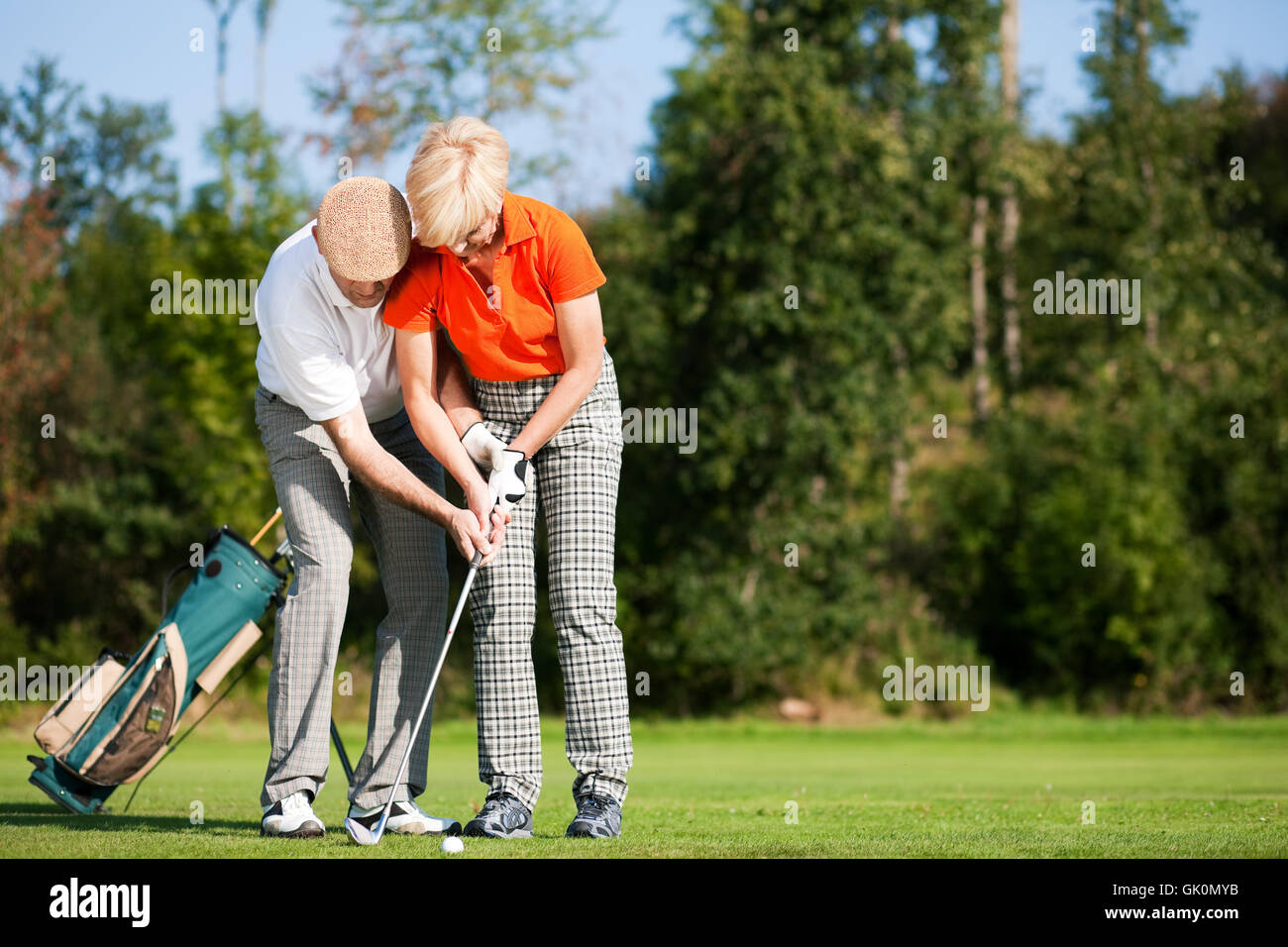 Two golf players training course hi-res stock photography and images ...