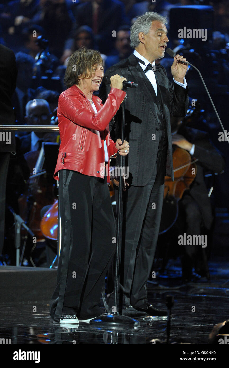 'Bocelli & Zanetti Night' Concert in Milan Featuring: Andrea Bocelli ...