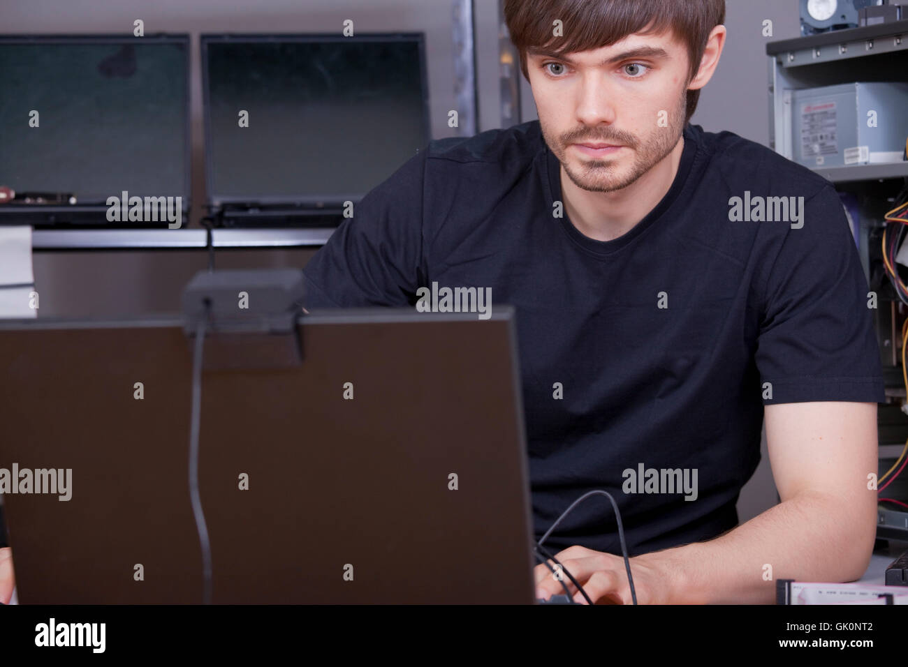 programmer engineer assistance Stock Photo - Alamy