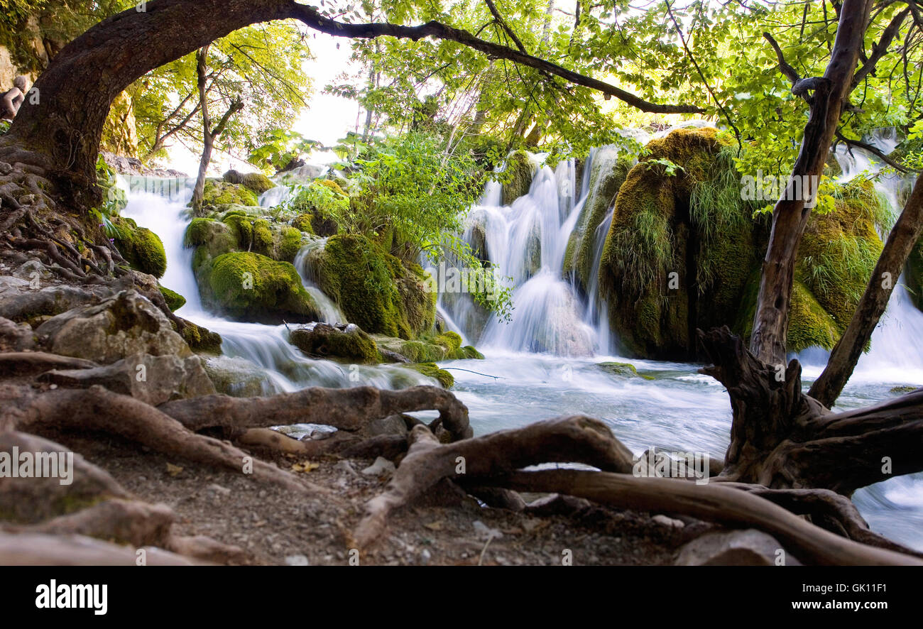 waterfall croatia salt water Stock Photo - Alamy