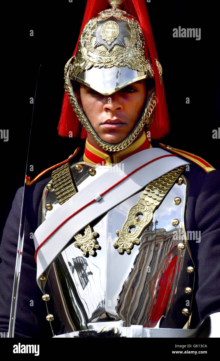 "Giraffe women" looking at a guard, posted at St. James' Palace 16th ...