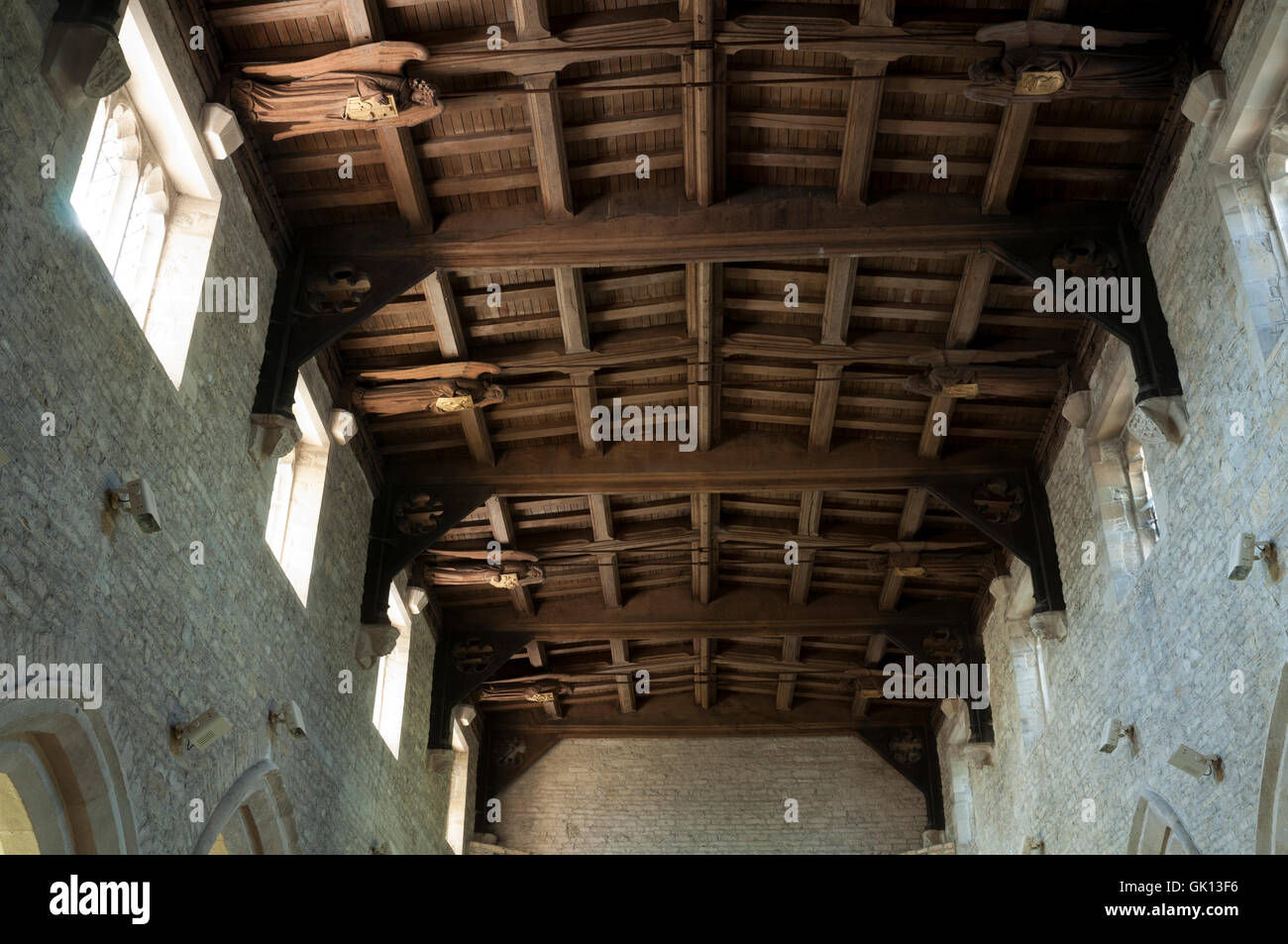 The wooden ceiling, St. Giles Church, Standlake, Oxfordshire, England ...