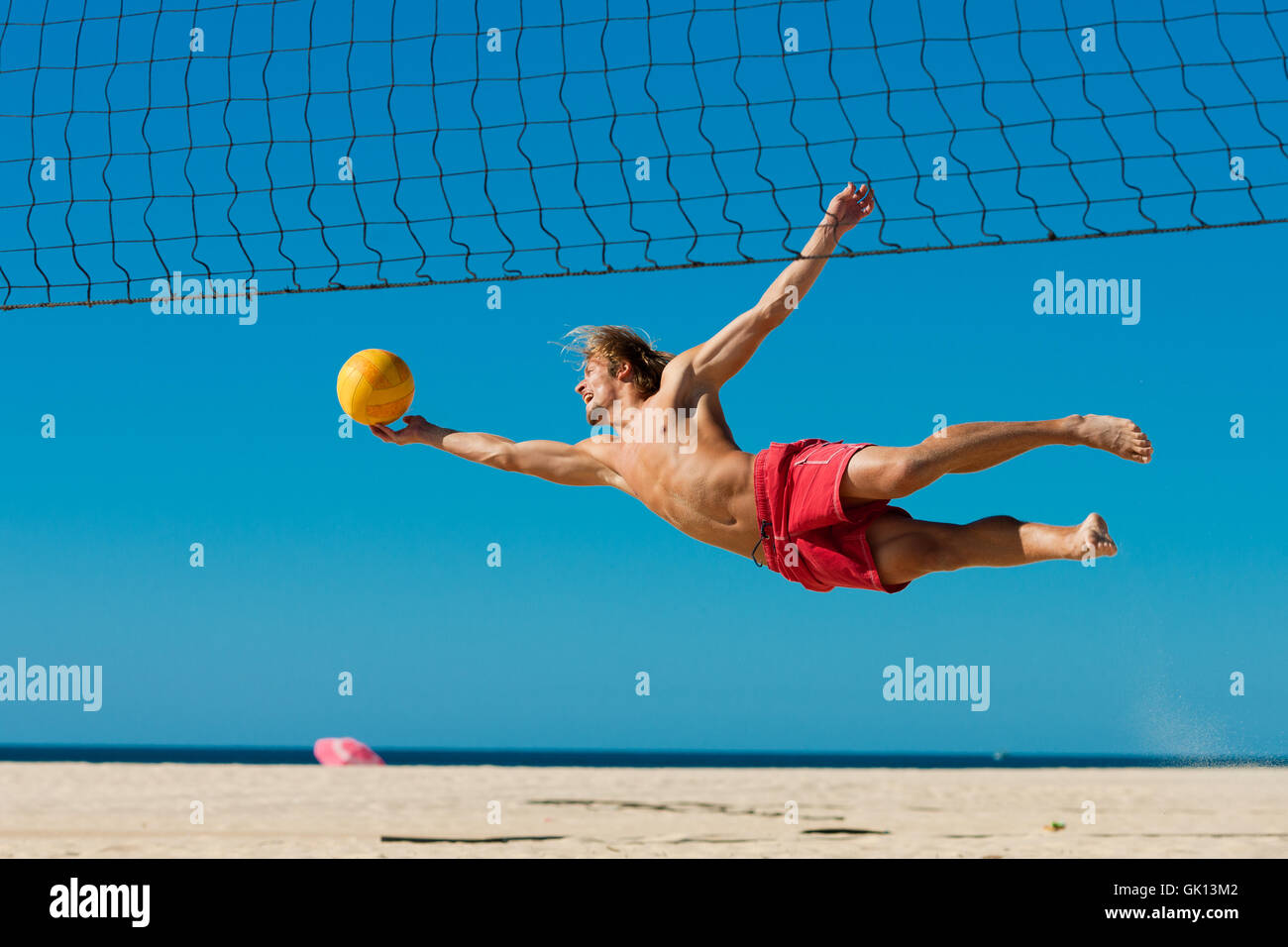 Flying volleyball hi-res stock photography and images - Alamy