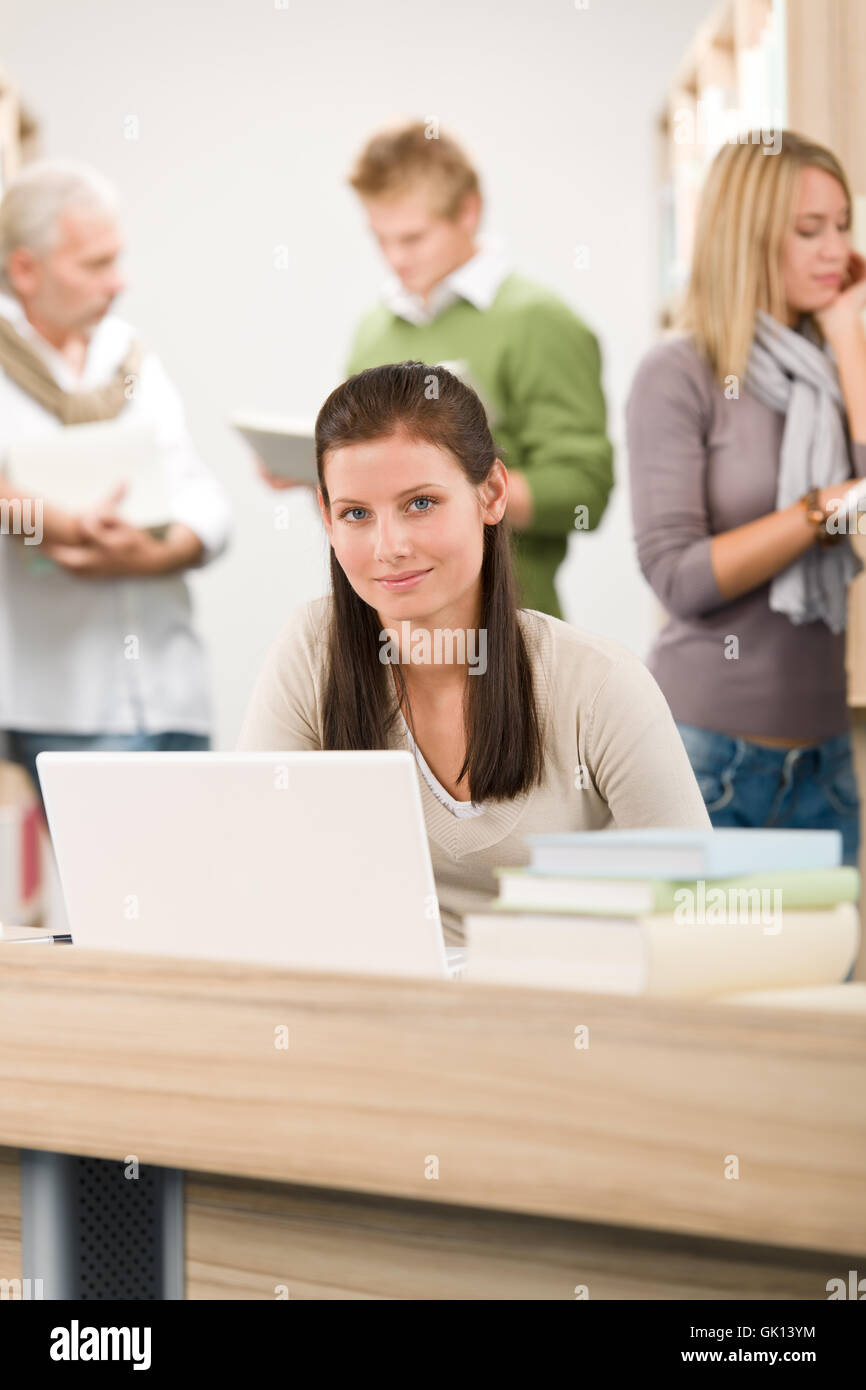 woman study laptop Stock Photo - Alamy