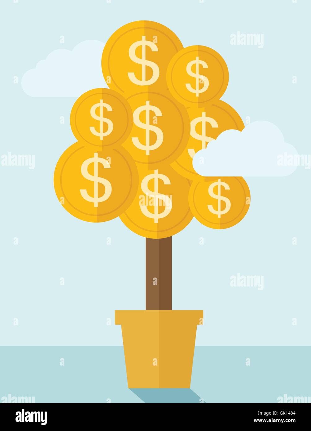 Plant dollar icon vector hi-res stock photography and images - Alamy