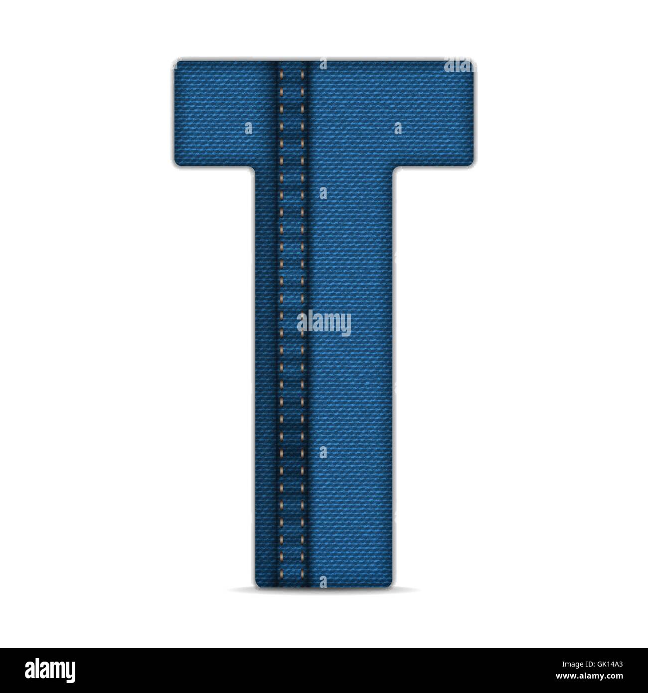 Alphabet Blue Jeans Letter Stock Vector Image & Art - Alamy