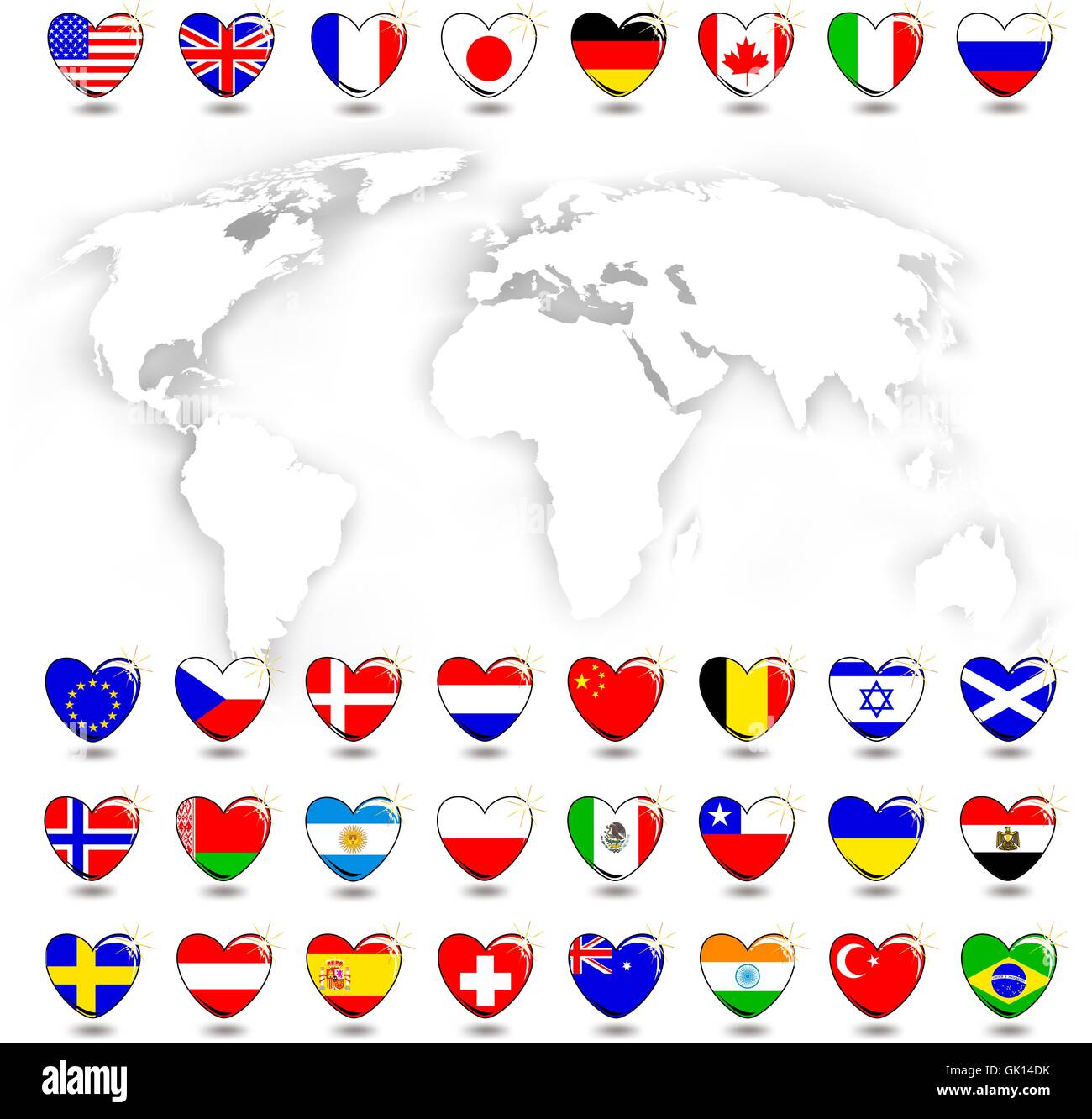 Heart czech flag symbol Stock Vector Images - Alamy