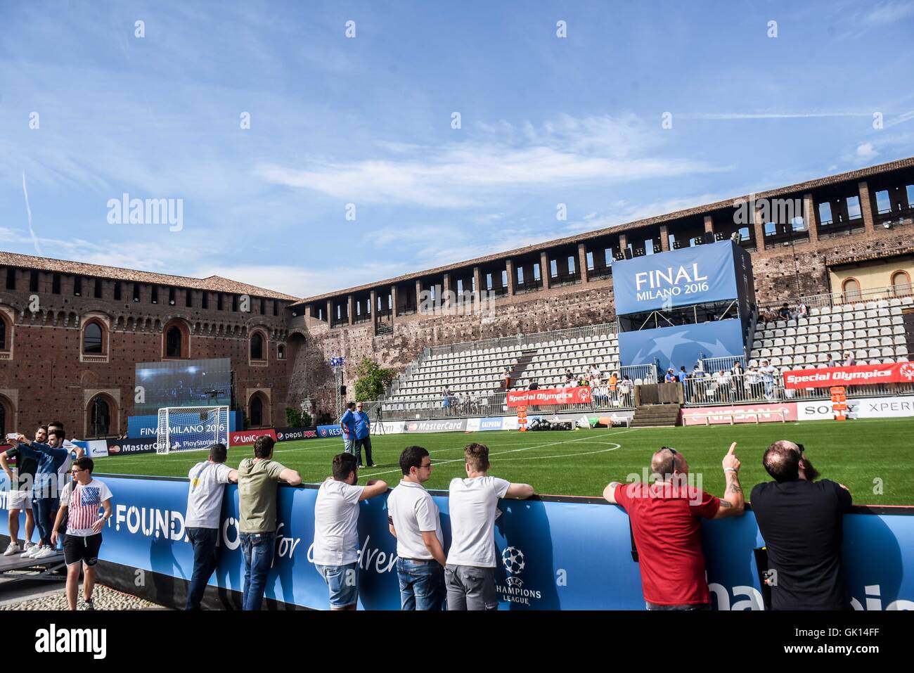 UEFA Champions League trophy ceremony ahead of the final on Saturday ...
