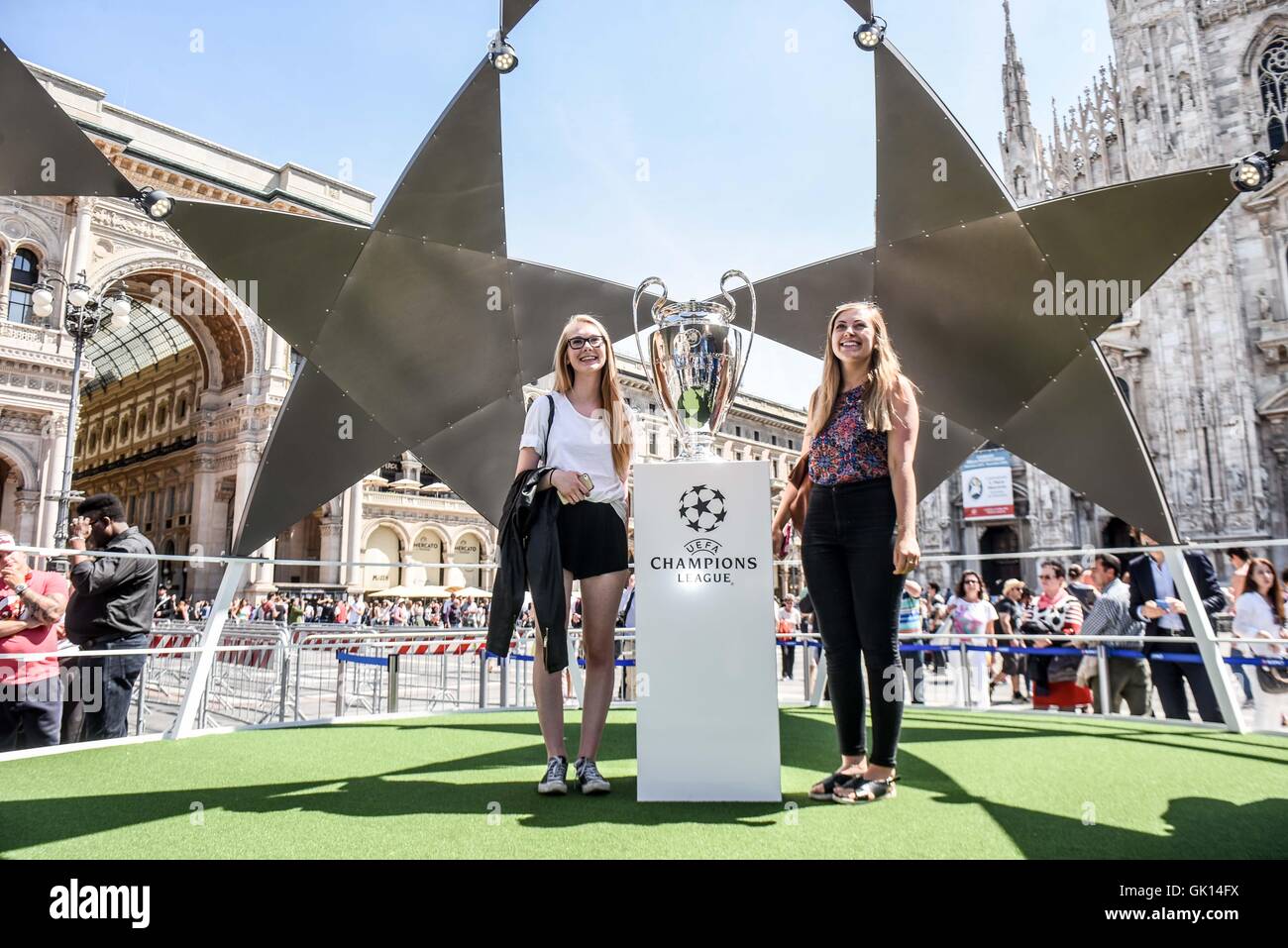 UEFA Champions League trophy ceremony ahead of the final on Saturday ...