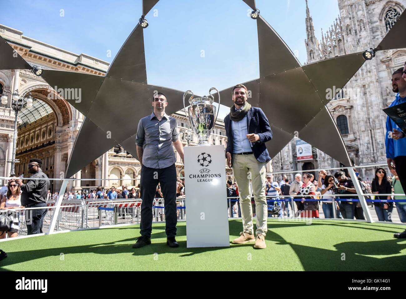UEFA Champions League trophy ceremony ahead of the final on Saturday ...