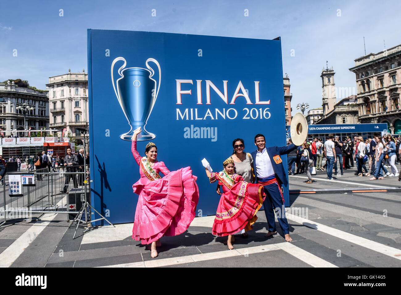 UEFA Champions League trophy ceremony ahead of the final on Saturday ...