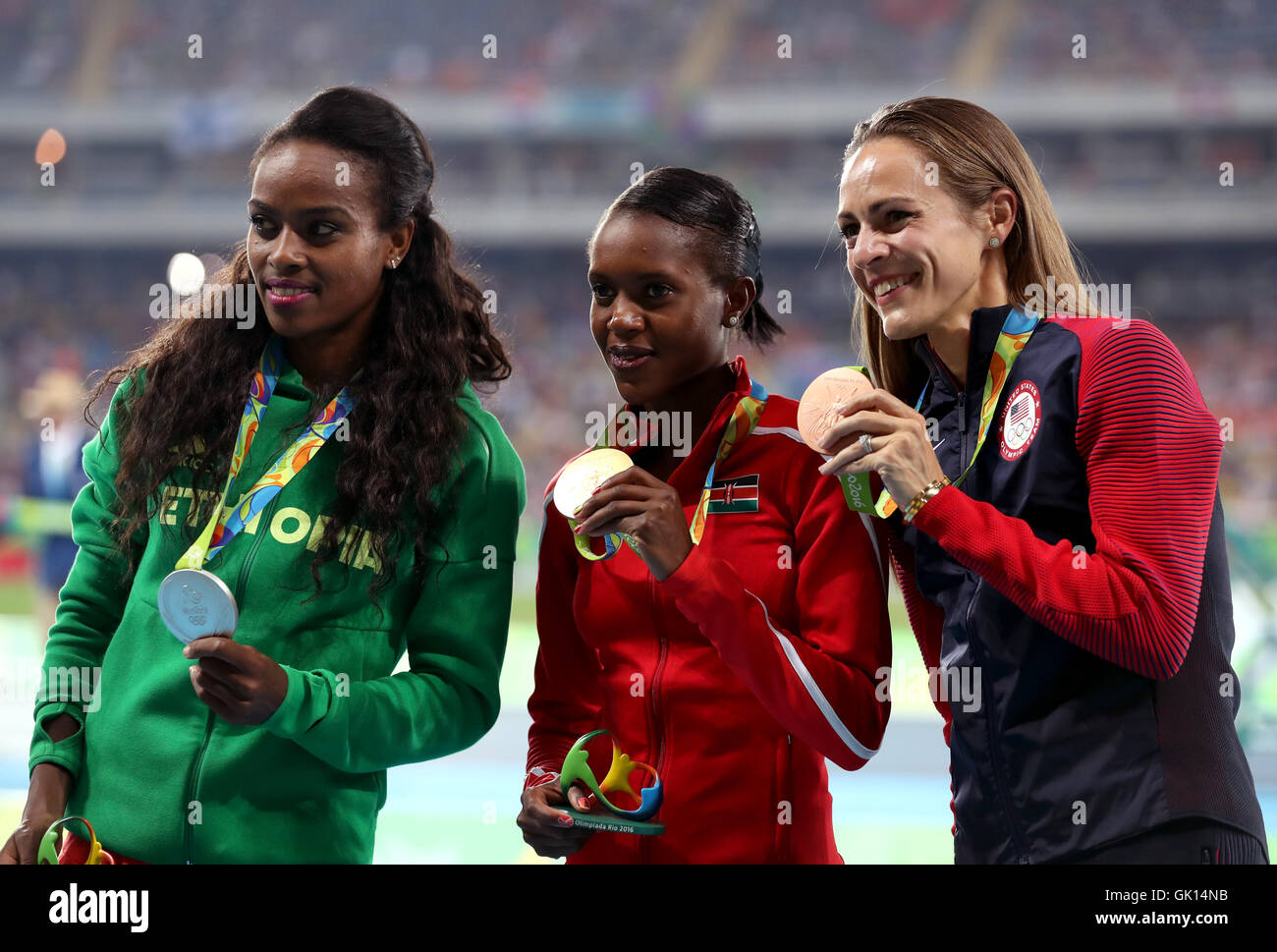 (left-right) Ethiopia's Genzebe Dibaba, Kenya's Faith Chepngetich ...