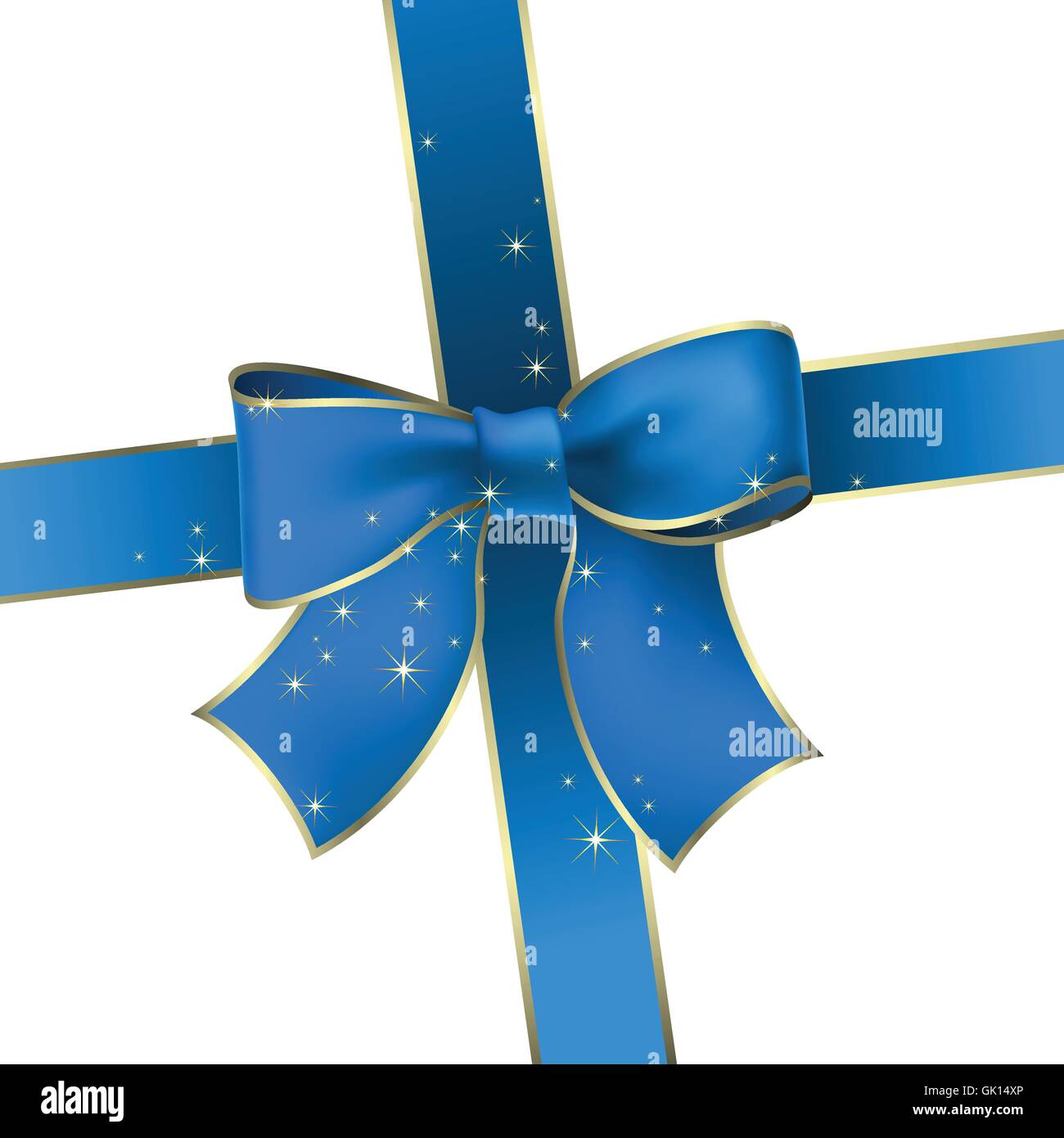 Gold blue bow Stock Vector Images - Alamy