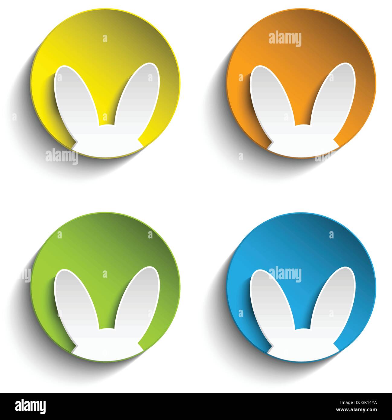 Set four vector greeting Cut Out Stock Images & Pictures - Alamy