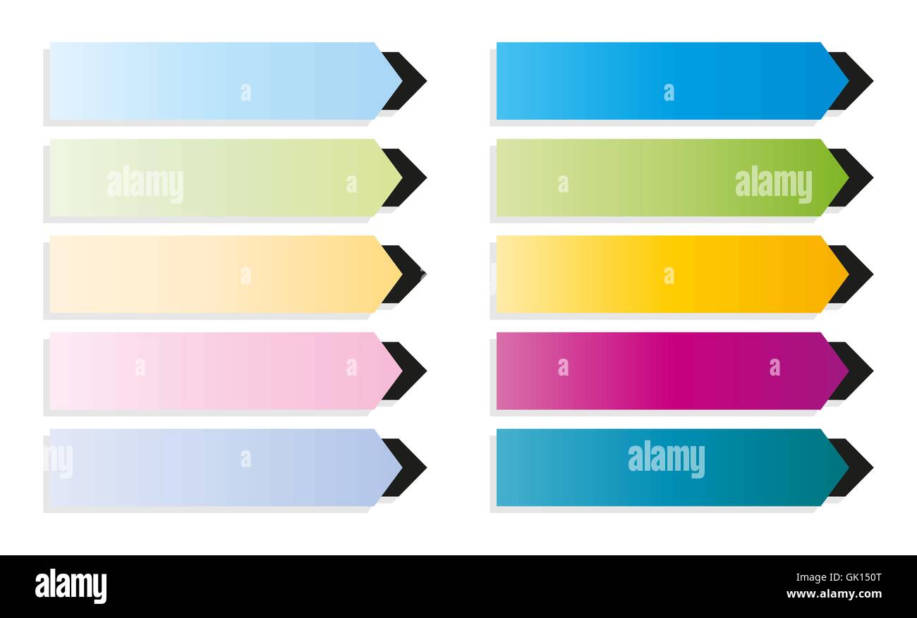 Modern menu ui buttons Cut Out Stock Images & Pictures - Alamy