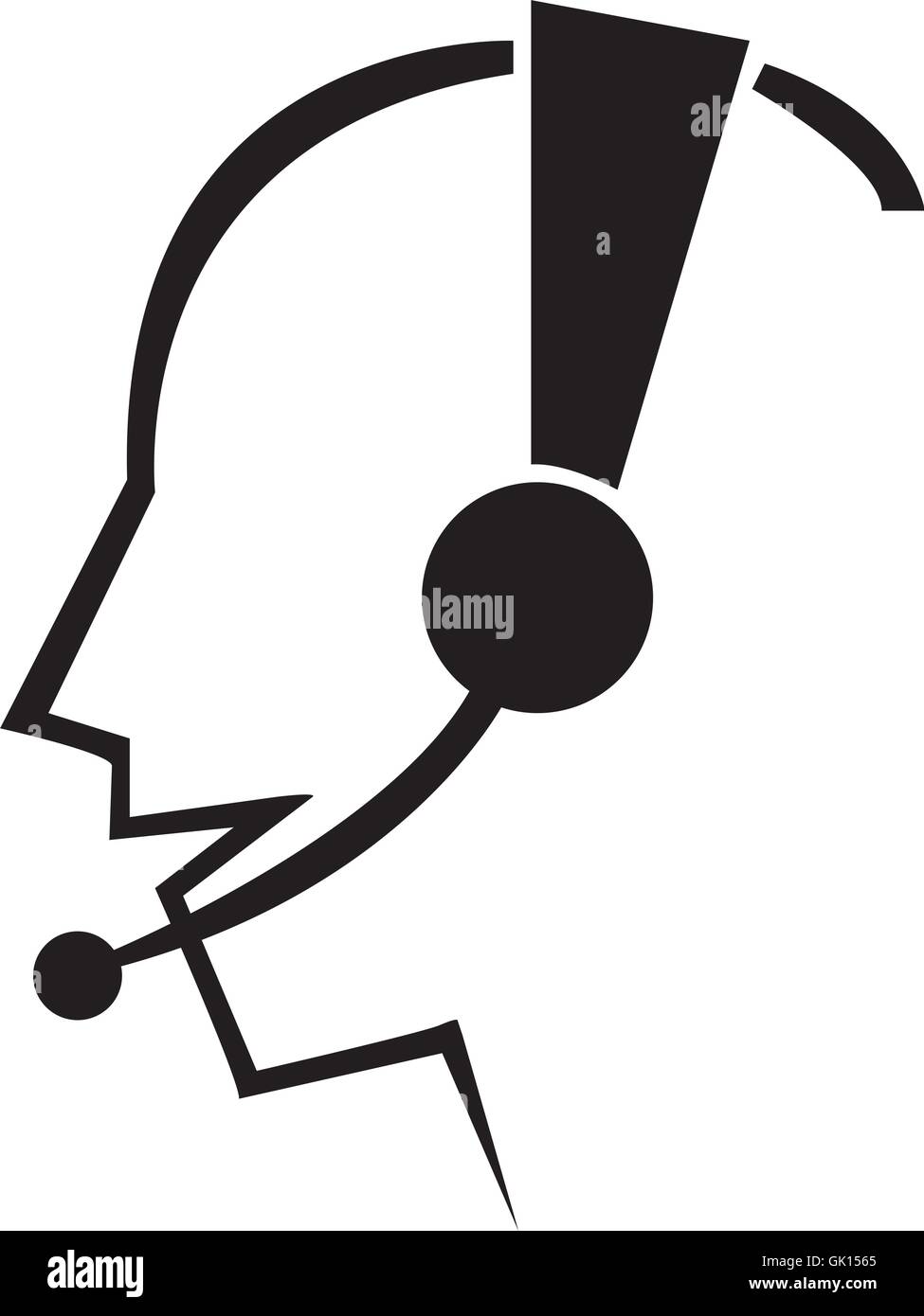 Headphone man Stock Vector Images - Alamy
