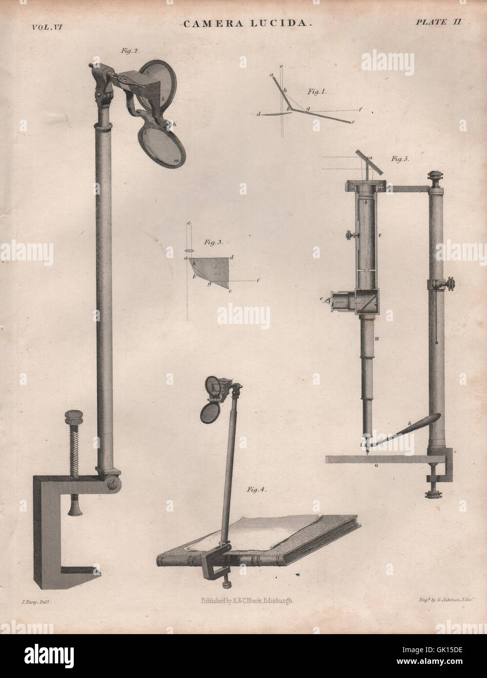Camera Lucida. BRITANNICA, antique print 1860 Stock Photo - Alamy