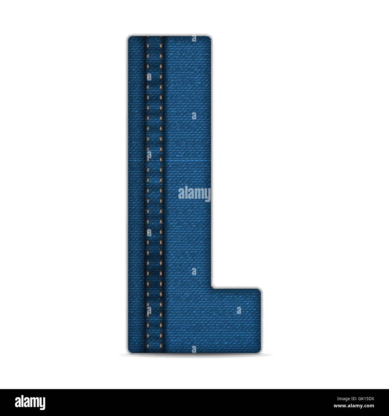 Letter alphabet blue jeans Stock Vector Images - Alamy