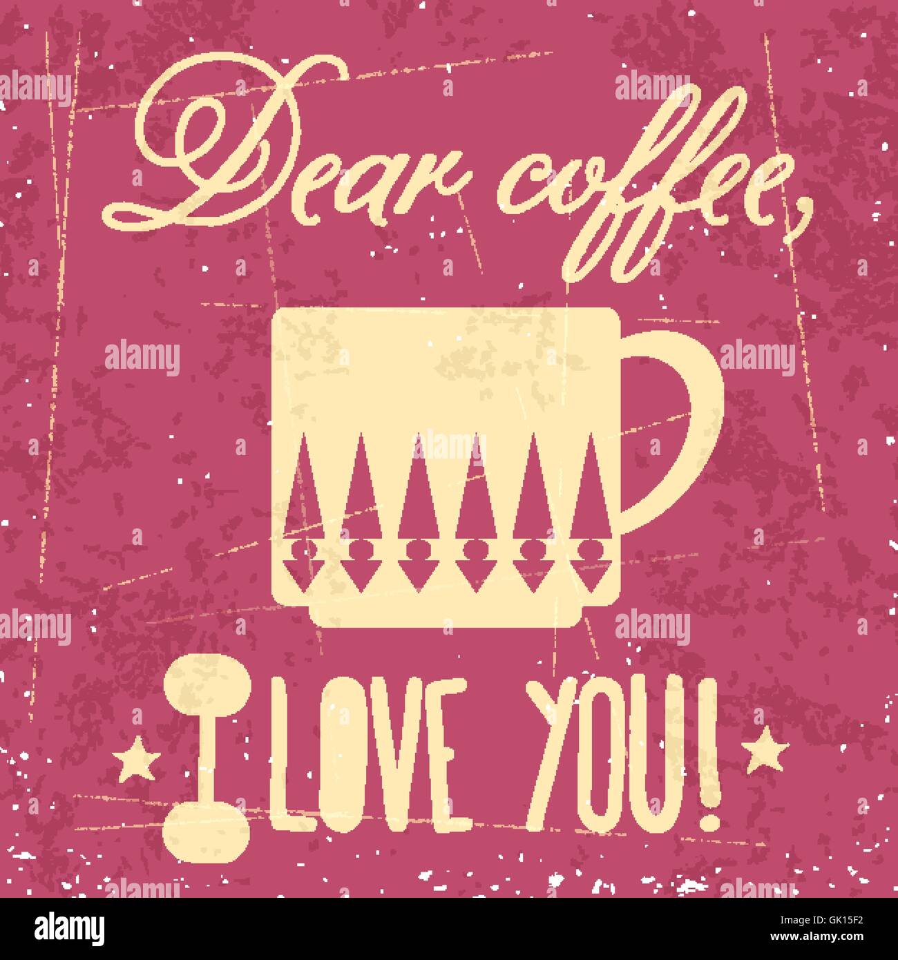 Retro background with coffee quote Stock Vector Image & Art - Alamy