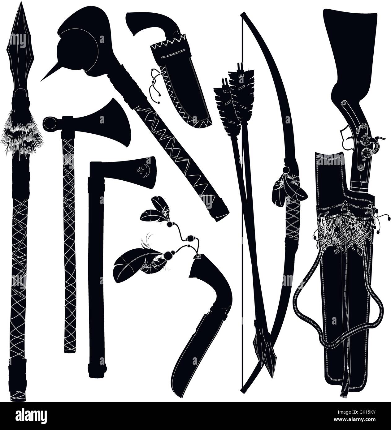 American indian weapons hi-res stock photography and images - Alamy