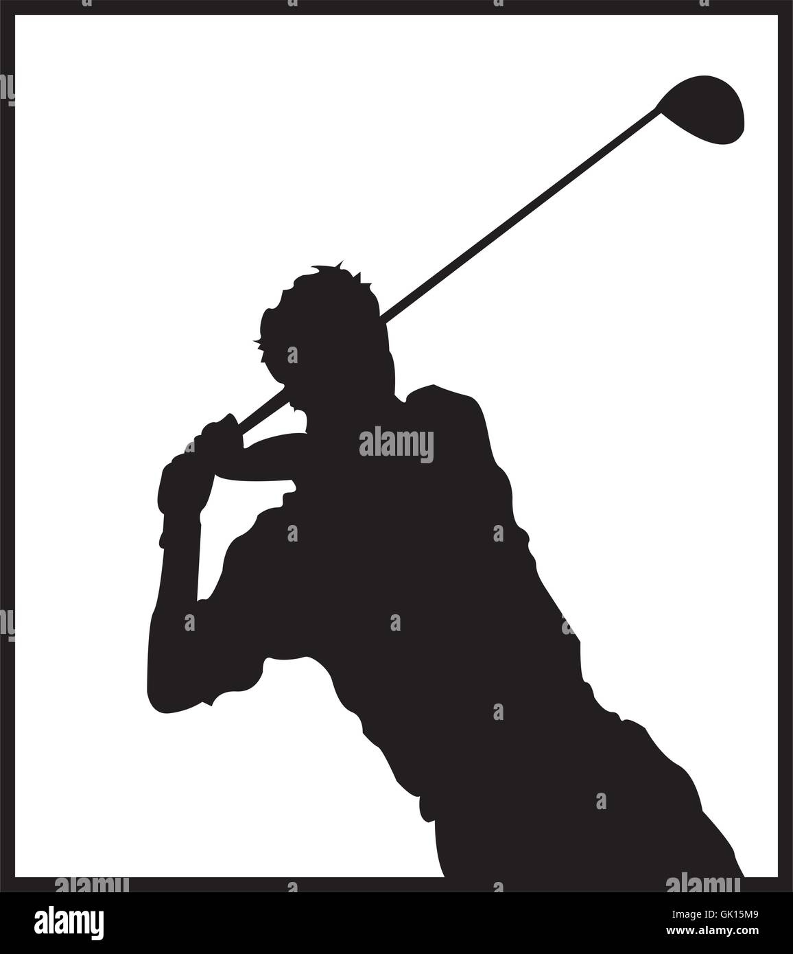 Golf swing man Stock Vector Images - Alamy
