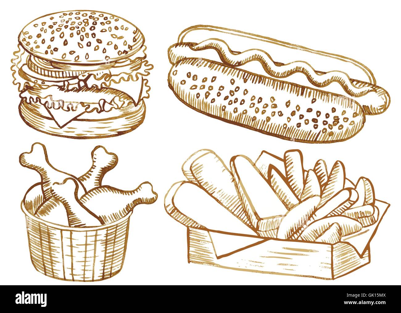 Fast food bistro Stock Vector Images - Alamy