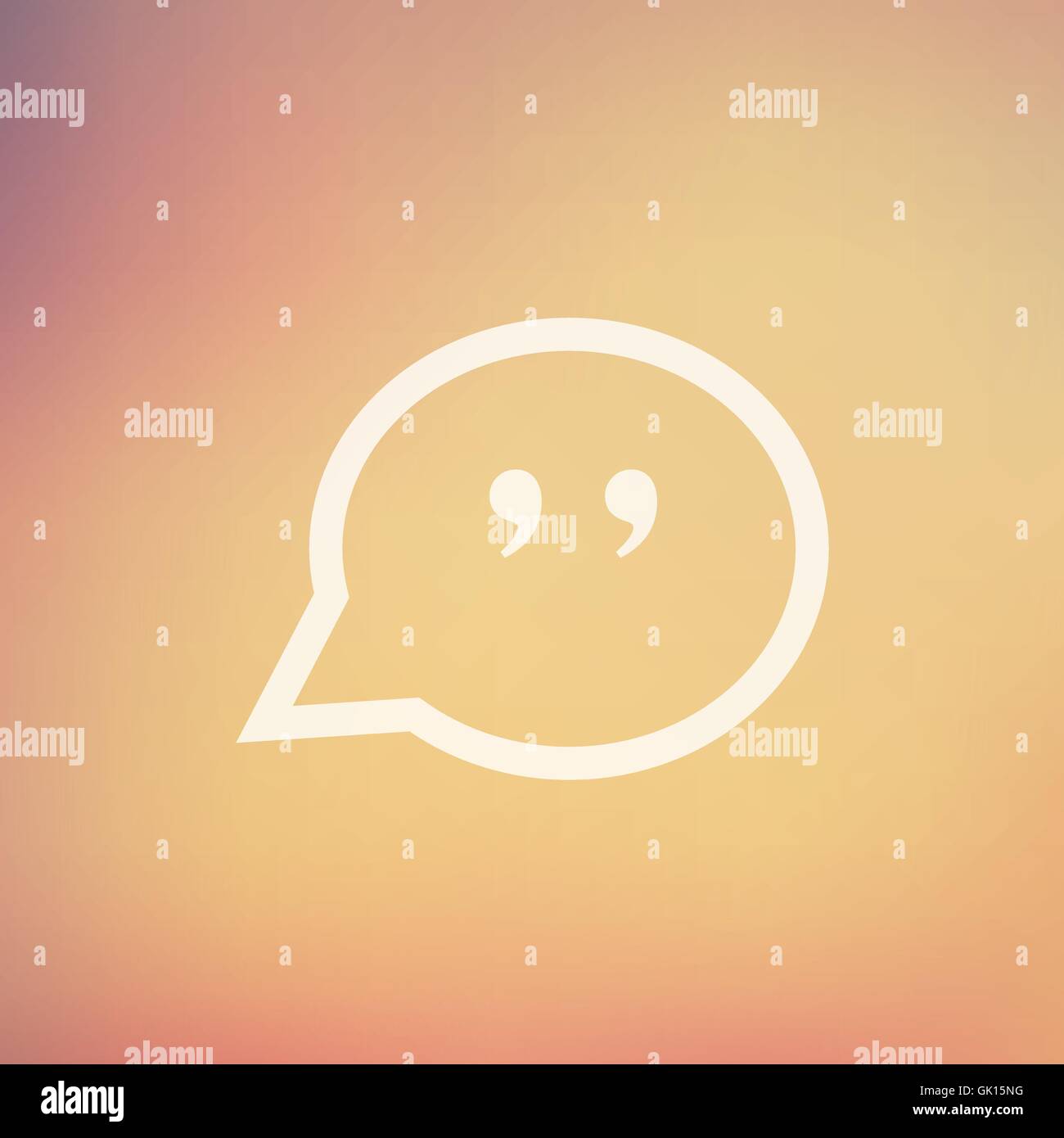 Quotation Mark Speech Bubble in flat style icon Stock Vector Image ...