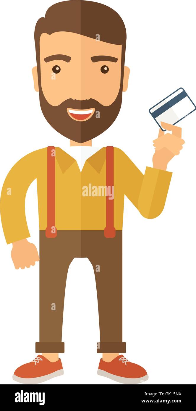 Cartoon illustration credit card paying hi-res stock photography and ...