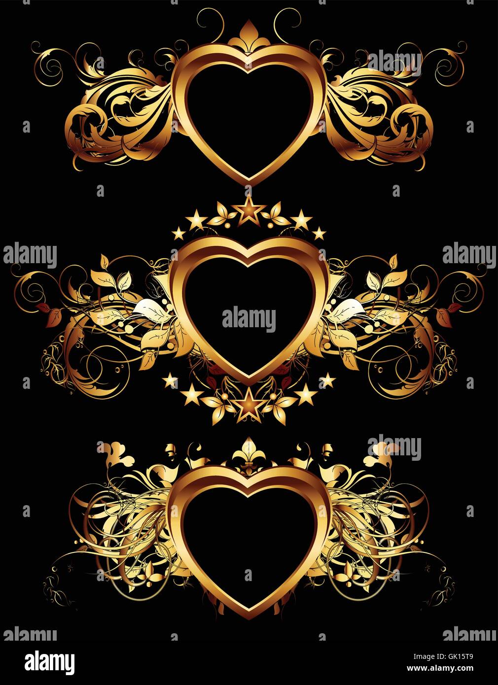 heart forms with ornate elements Stock Vector Image & Art - Alamy