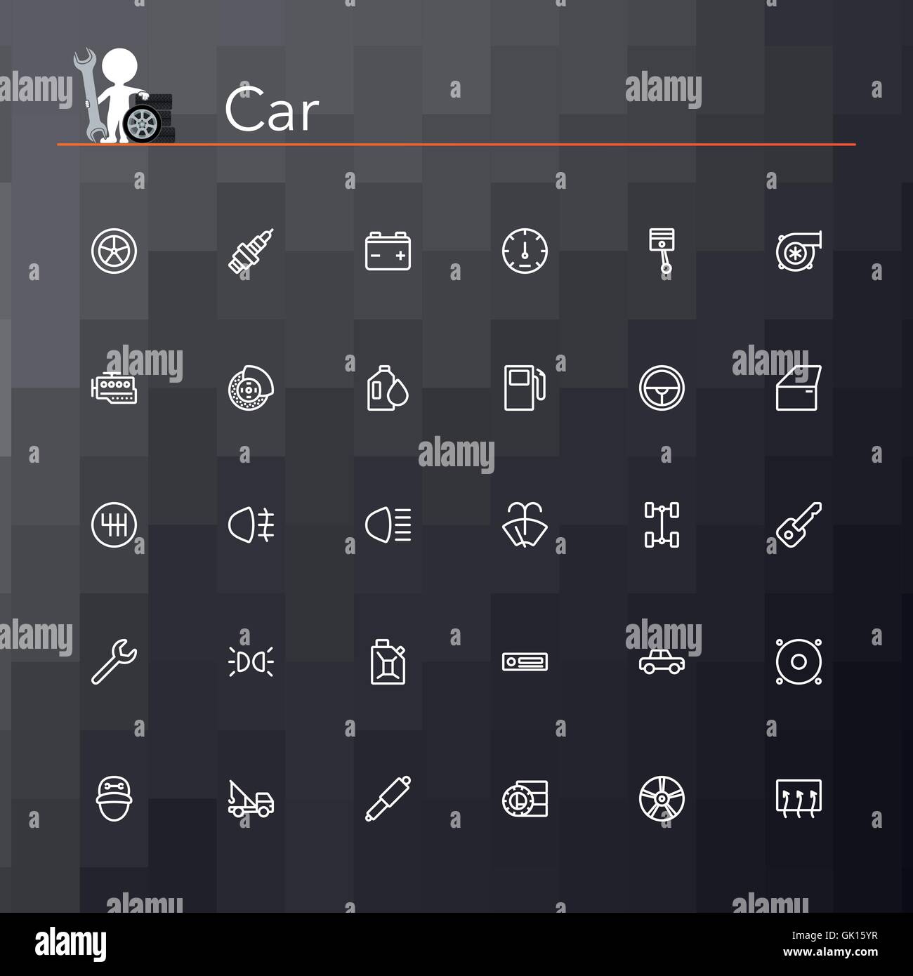 Car Line Icons Stock Vector Image & Art - Alamy