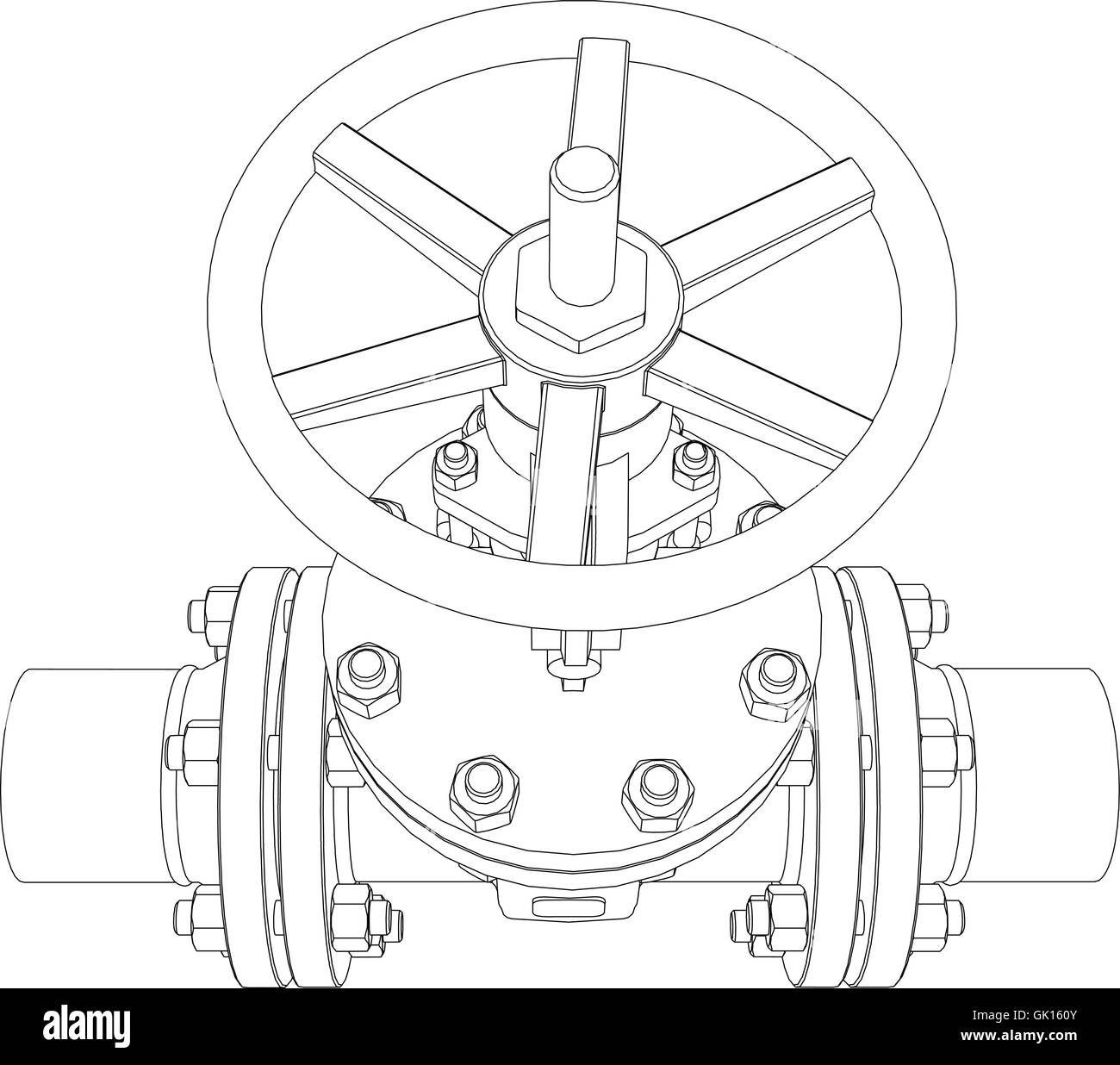 Industrial Valve Vector Rendering Of 3d Stock Vector Image And Art Alamy