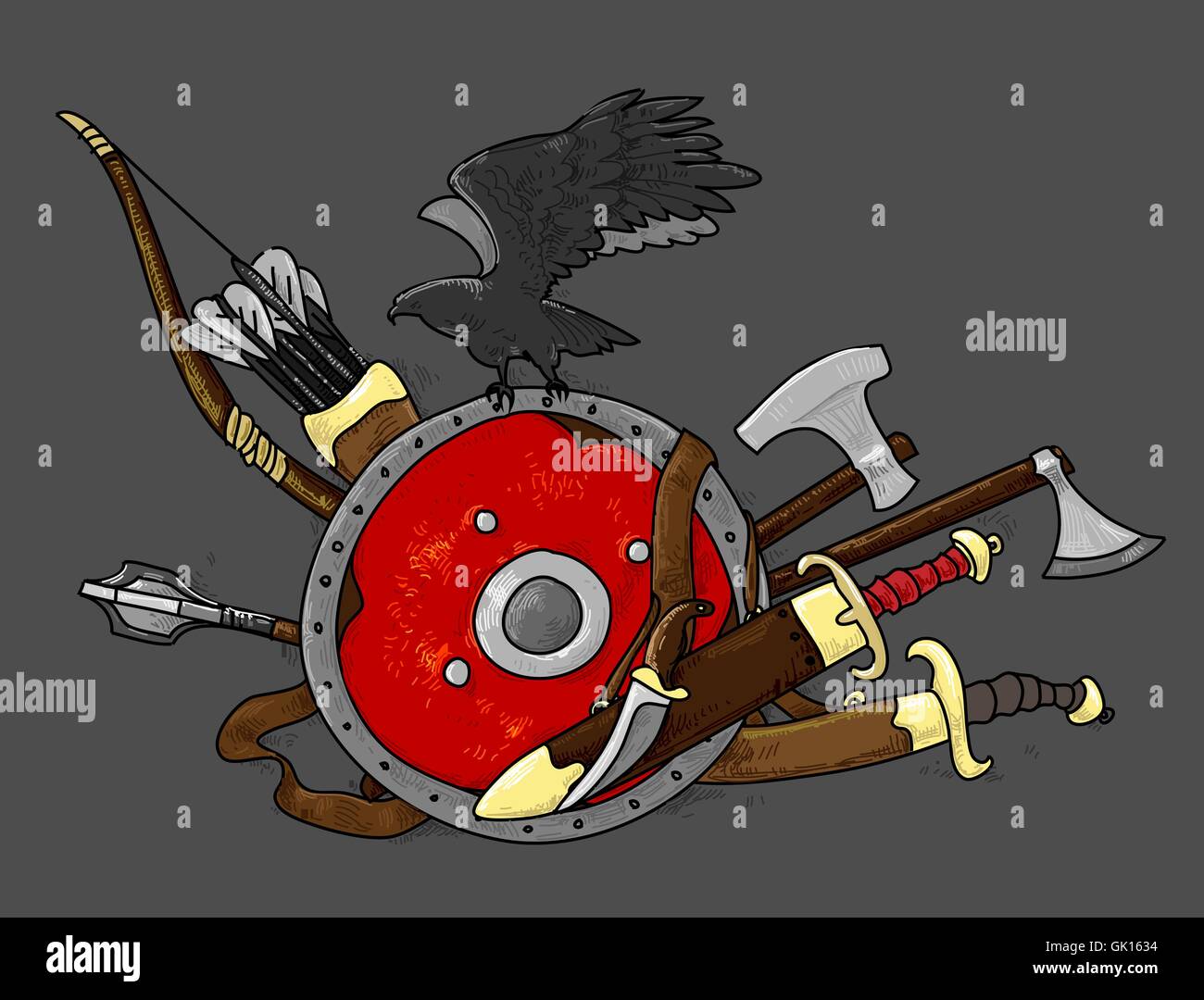 shield medieval hand drawing Stock Vector Image & Art - Alamy