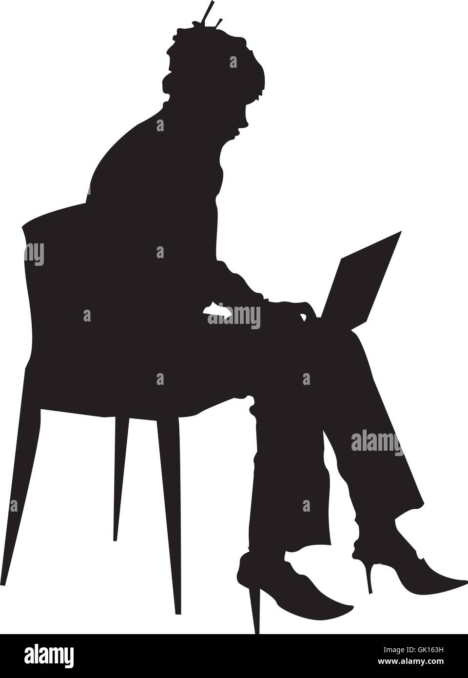 Smiling student laptop notebook Stock Vector Images - Alamy