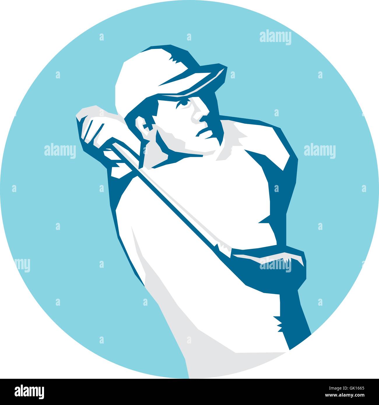 Golfer Tee Off Golf Stencil Stock Vector Image & Art - Alamy