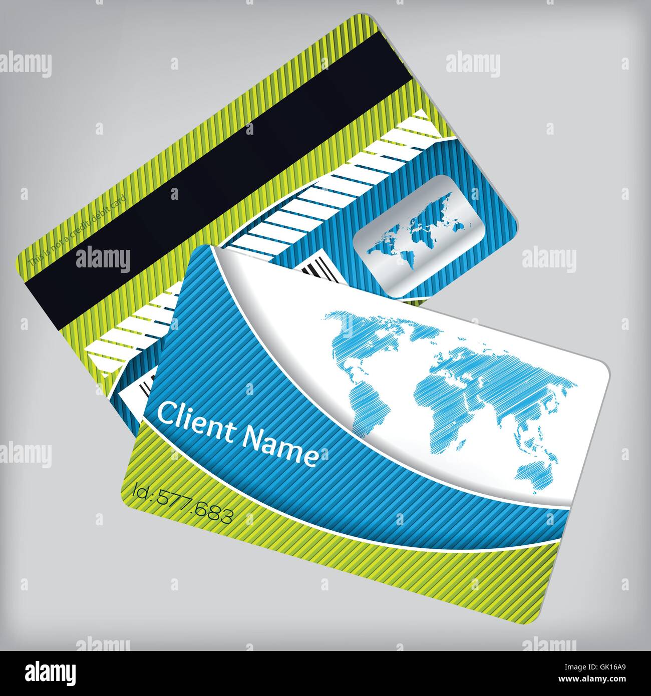 Loyalty card with vivid colors and scribbled map Stock Vector Image ...