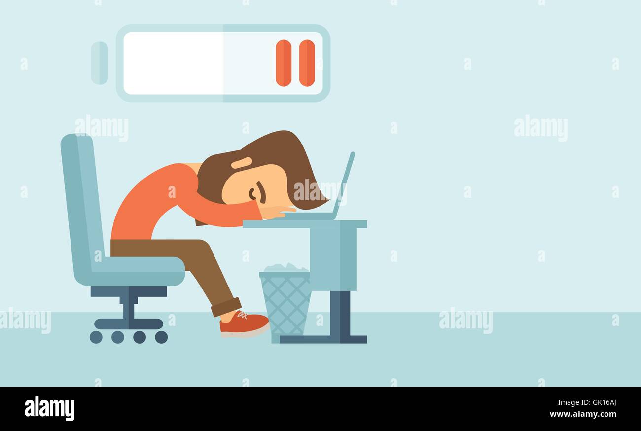 Full low energy tired Stock Vector Images - Alamy