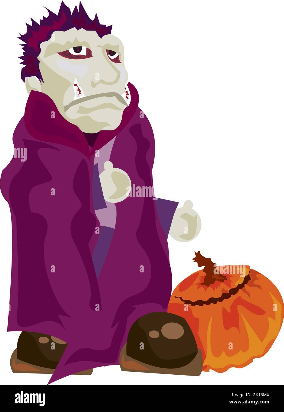 Cartoon illustration halloween vampire count hi-res stock photography ...