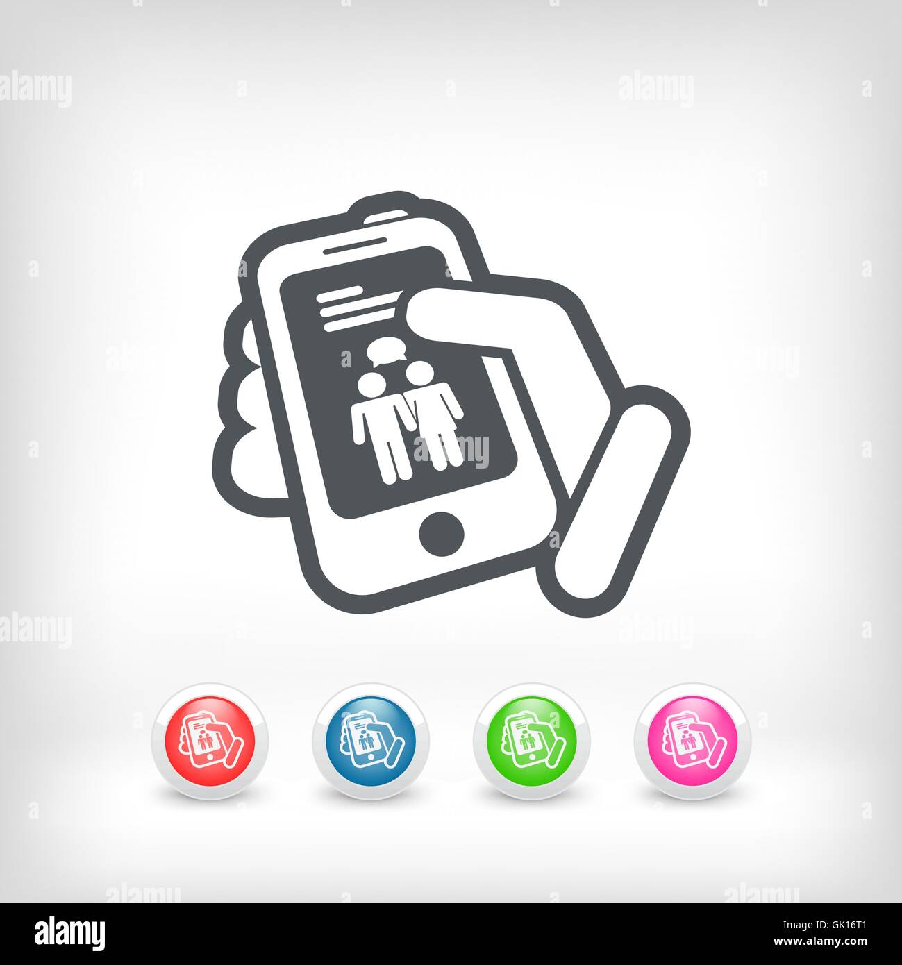 Chat touchscreen icon Stock Vector Image & Art - Alamy