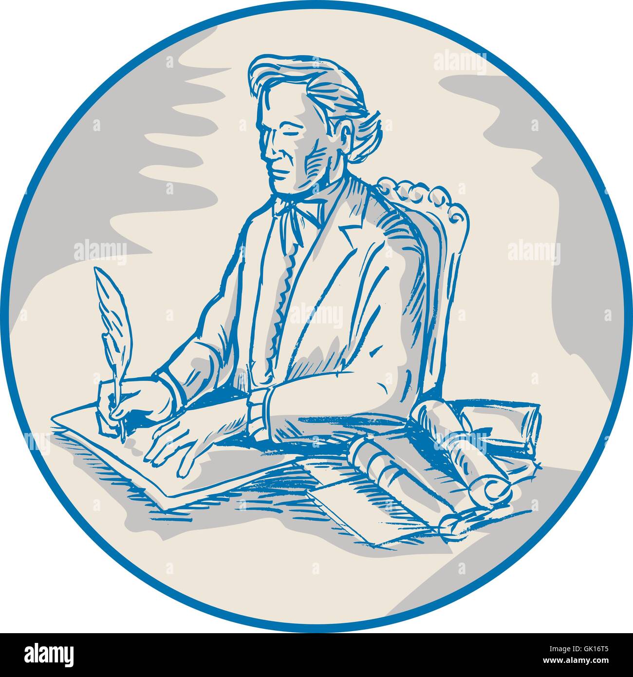 Man documents sitting in Stock Vector Images - Alamy