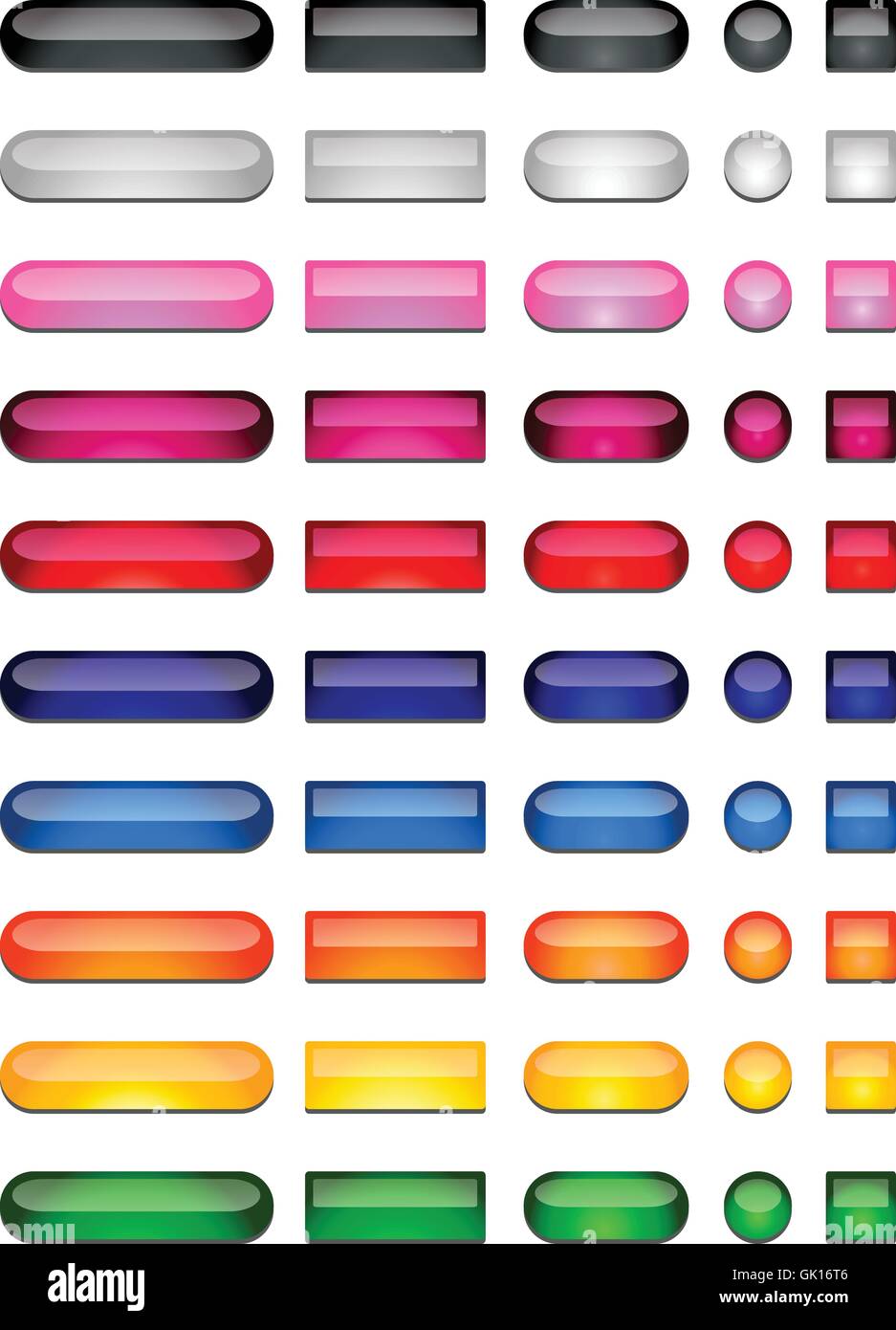 set of button Stock Vector Image & Art - Alamy