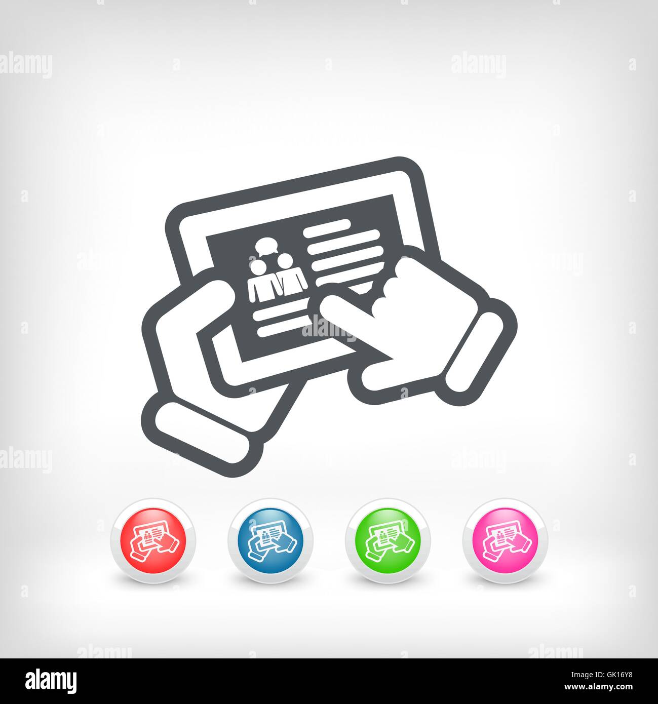 Chat touchscreen icon Stock Vector Image & Art - Alamy
