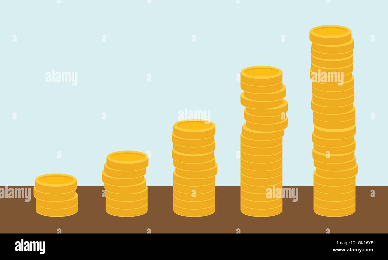 Business growing graph dollar Stock Vector Images - Alamy