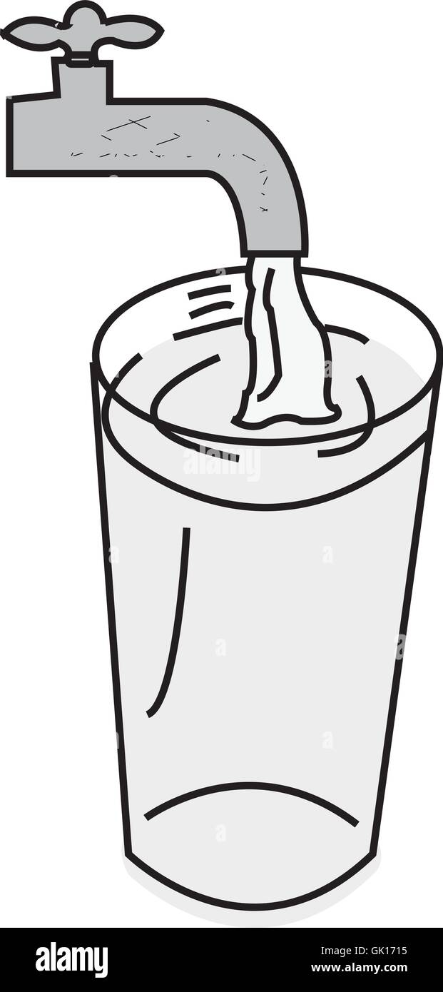 Illustration running tap water Stock Vector Images - Alamy