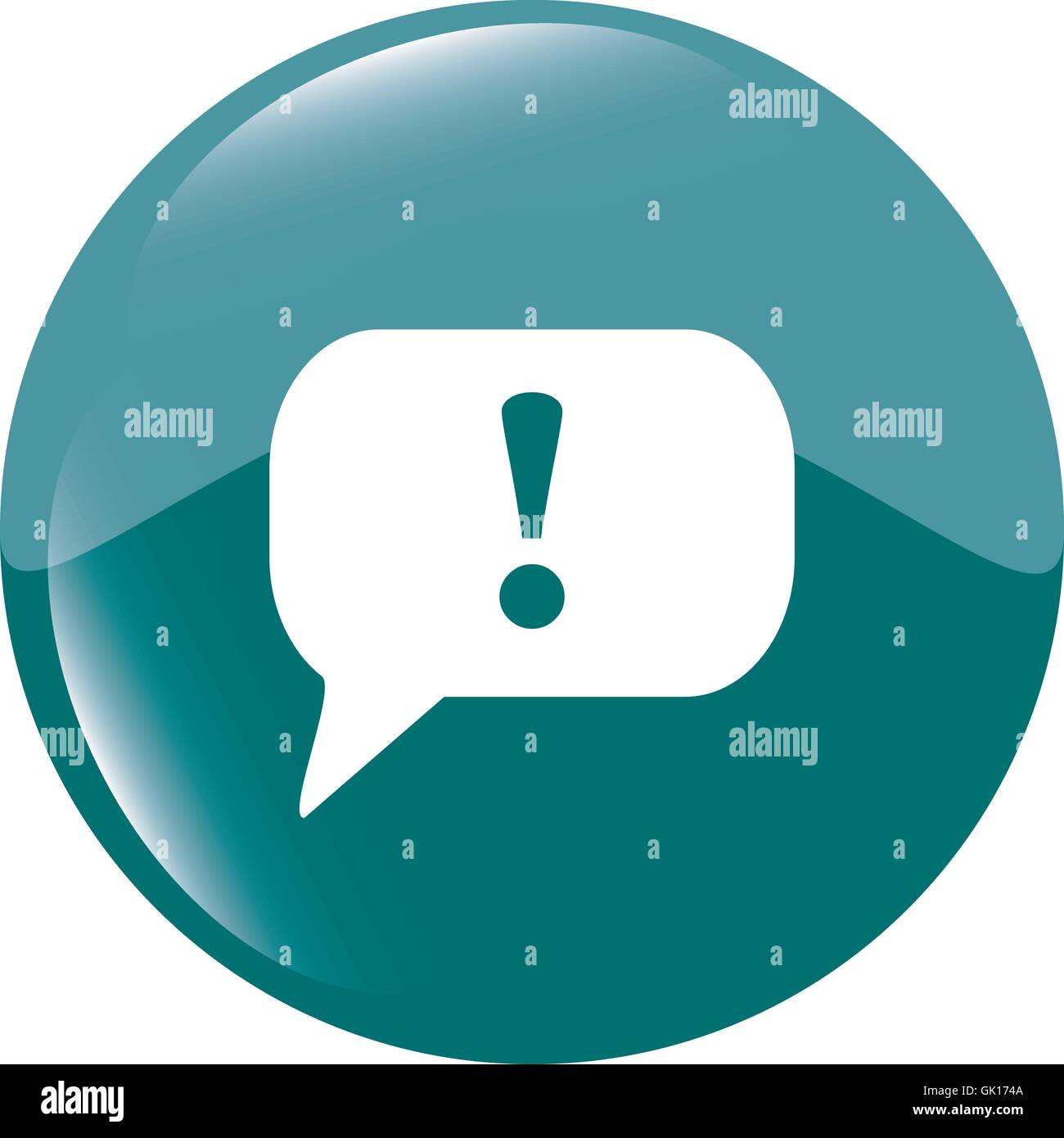 Attention sign icon. Exclamation mark. Hazard warning symbol. Modern UI ...